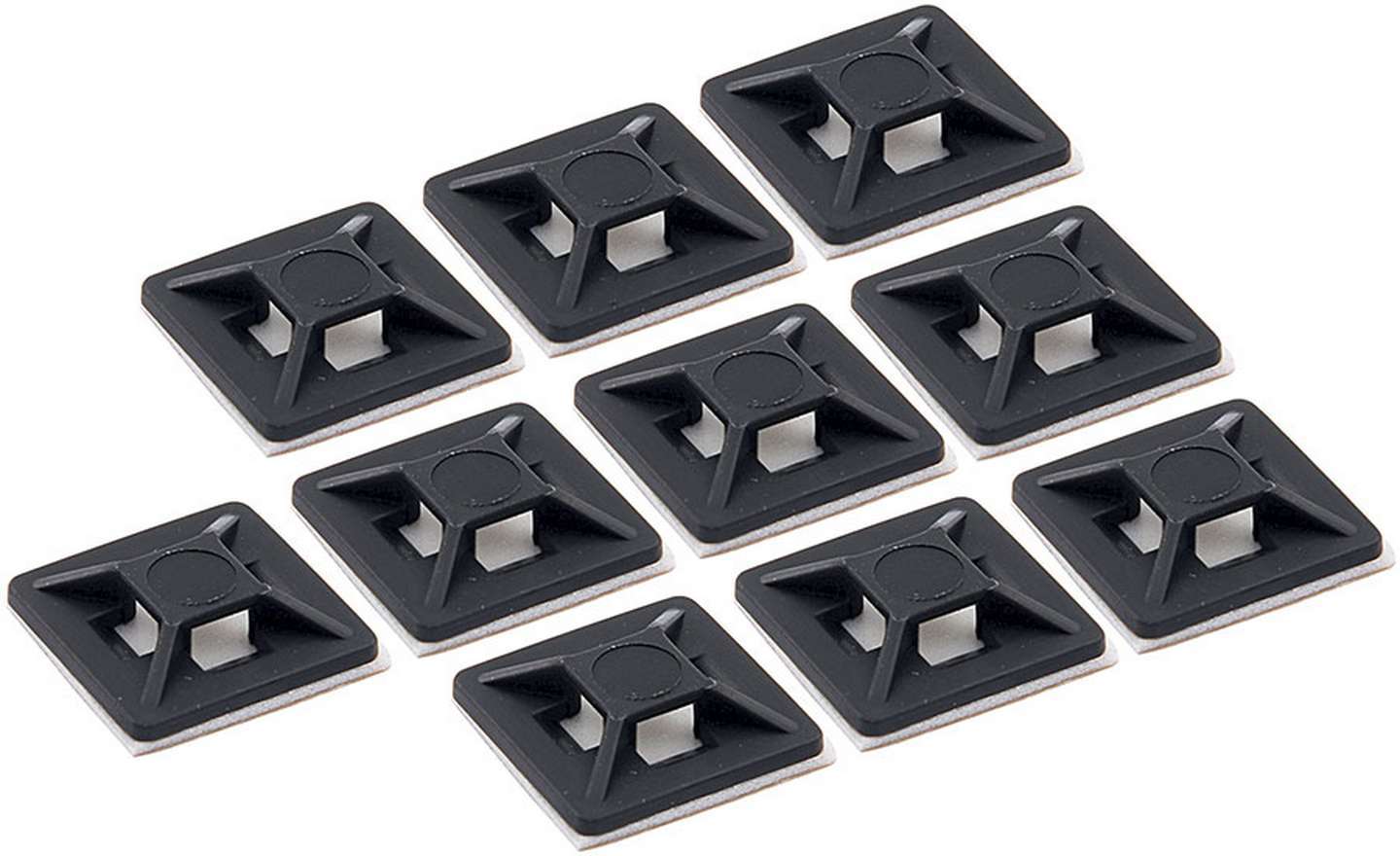 Cable Tie Mounting Base - 3/4 x 3/4 in Square - Self Adhesive - Plasti ...