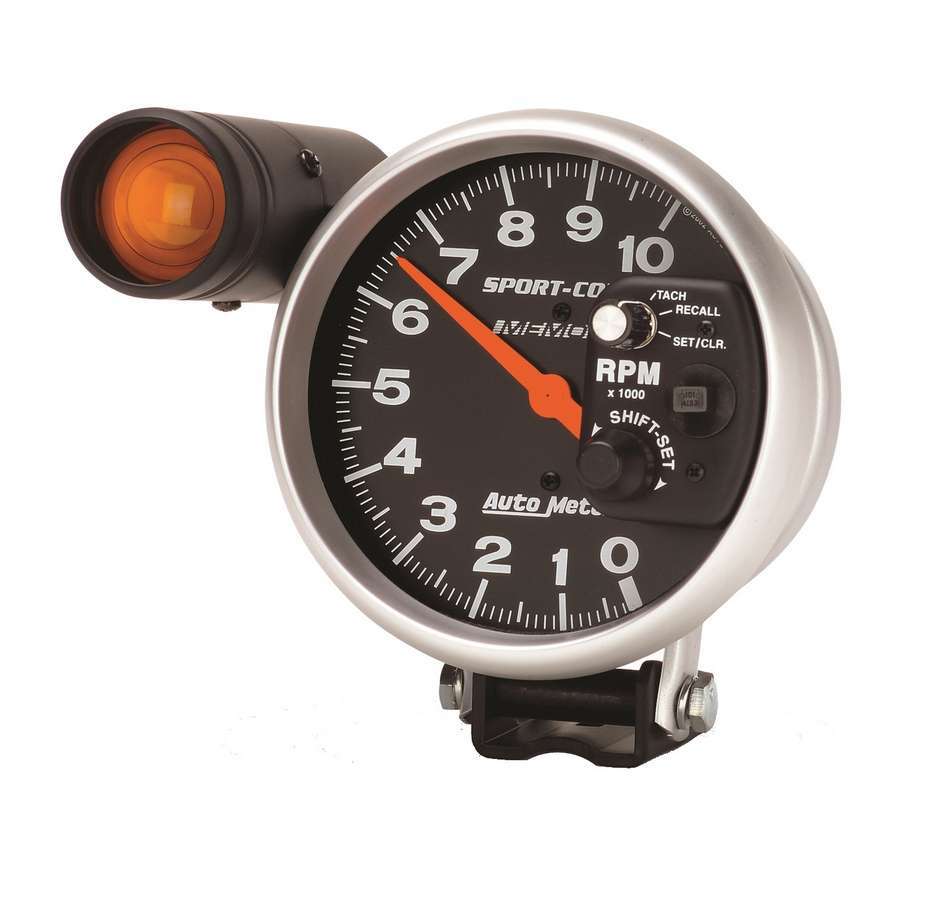 Tachometer - Sport-Comp - 10000 RPM - Electric - Analog - 5 in Diamete ...