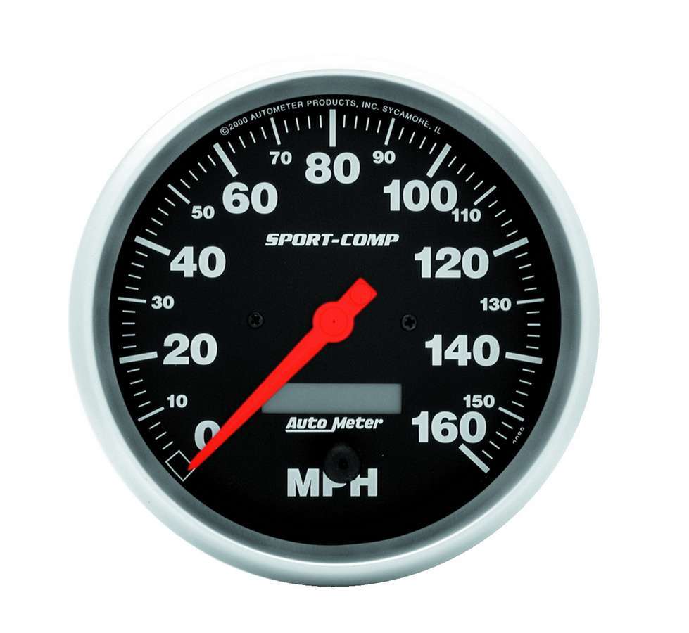 Speedometer - Sport-Comp - 160 MPH - Electric - Analog - 5 in Diameter ...
