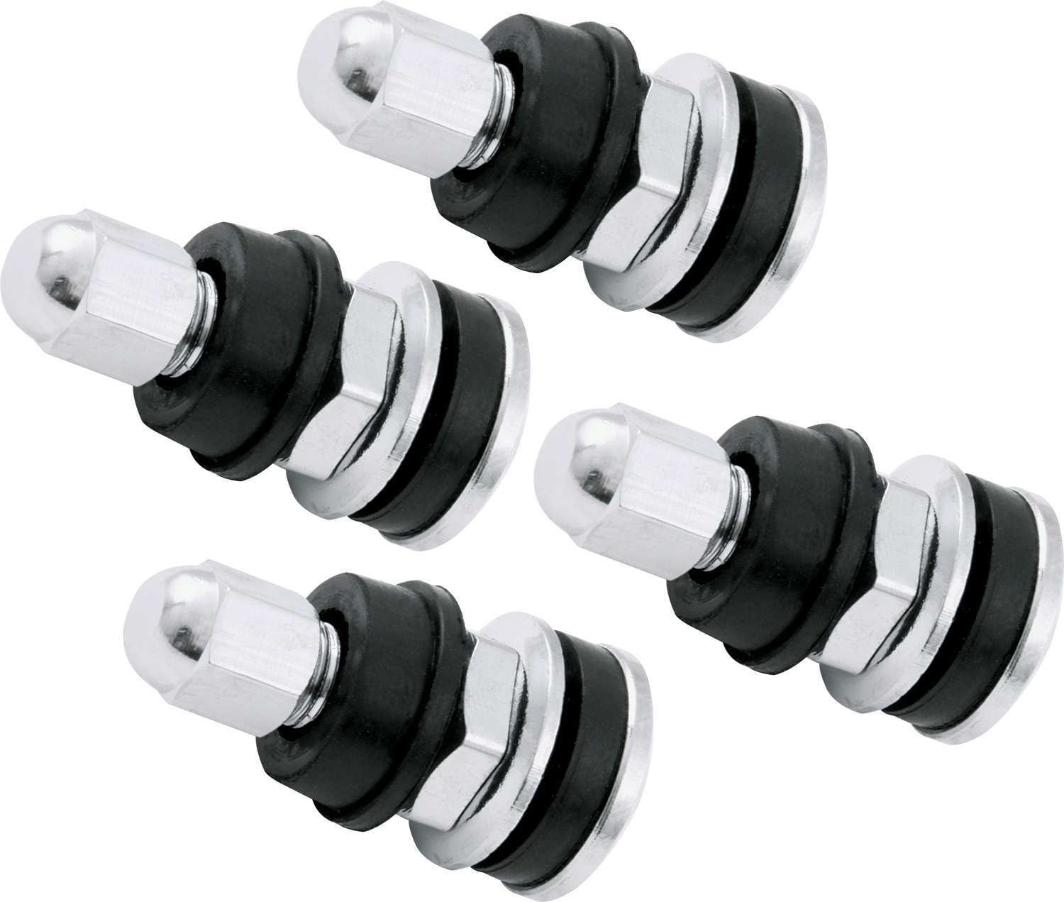Valve Stem - Bolt-On - 1/2 or 5/8 in Rim Hole - Steel - Chrome - Set o ...